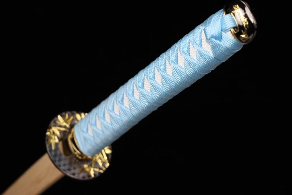 Handmade Wooden Katana Bamboo Swords White Scabbard With Bamboo Blade ...